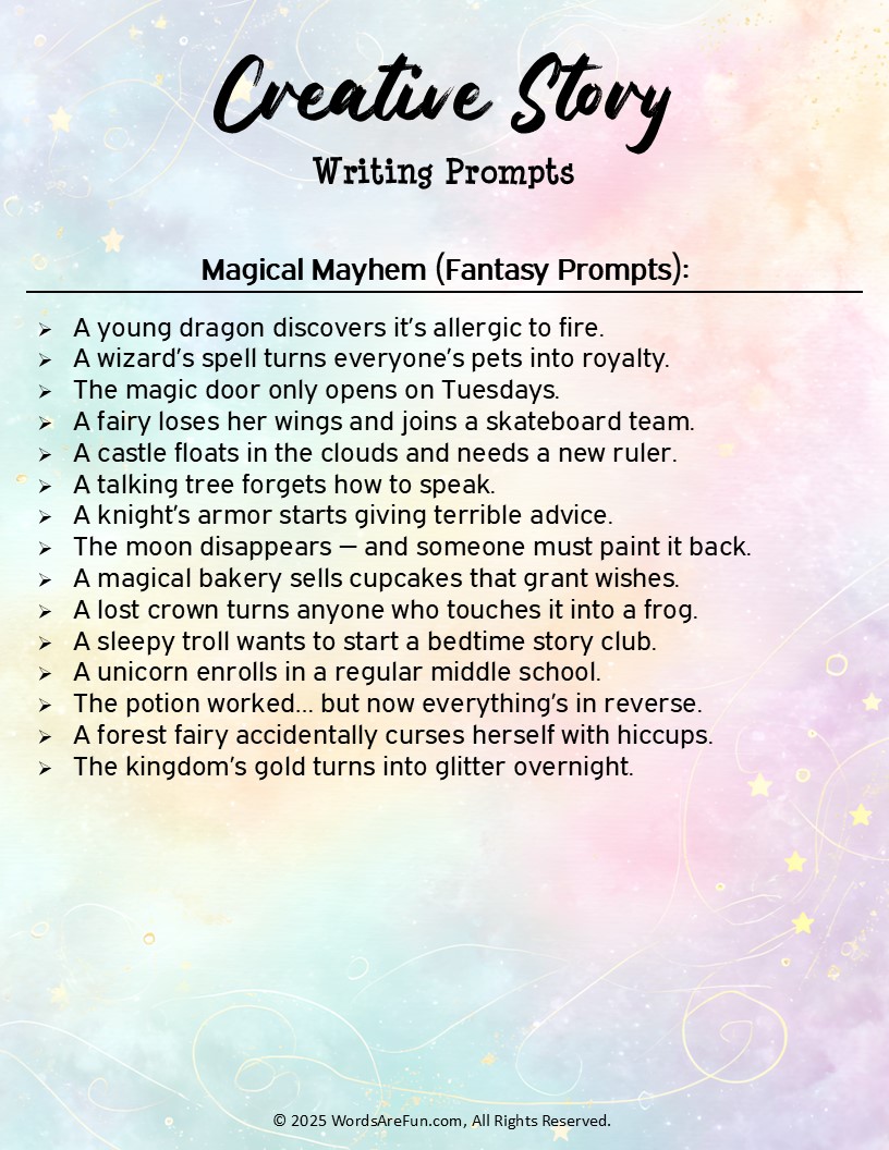 Writing Prompts for Stories