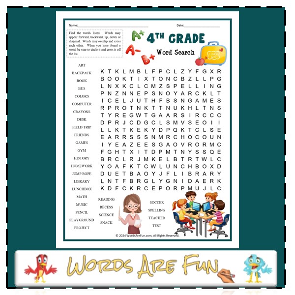 Camping Word Search For Kids