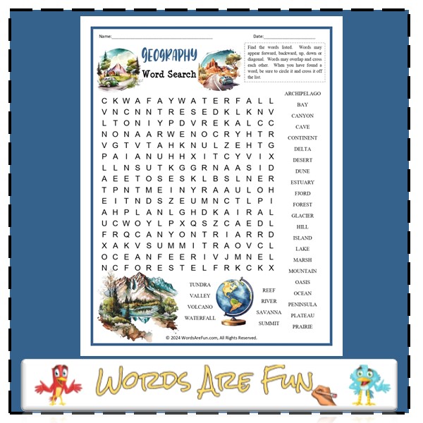 Spanish Word Search for Kids