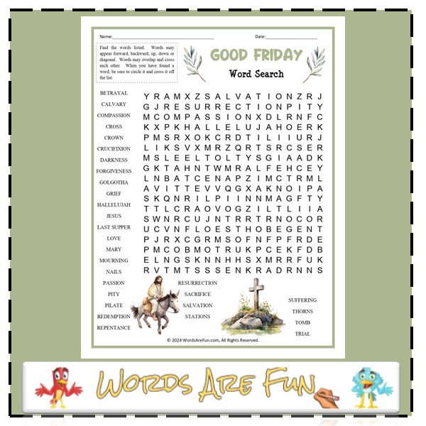 Lion Word Search for Kids