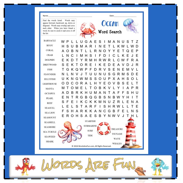 Nature Word Search for Kids