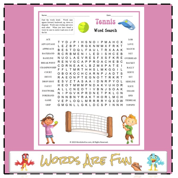 Summer Word Search for Kids