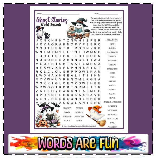 Halloween Word Search Printable